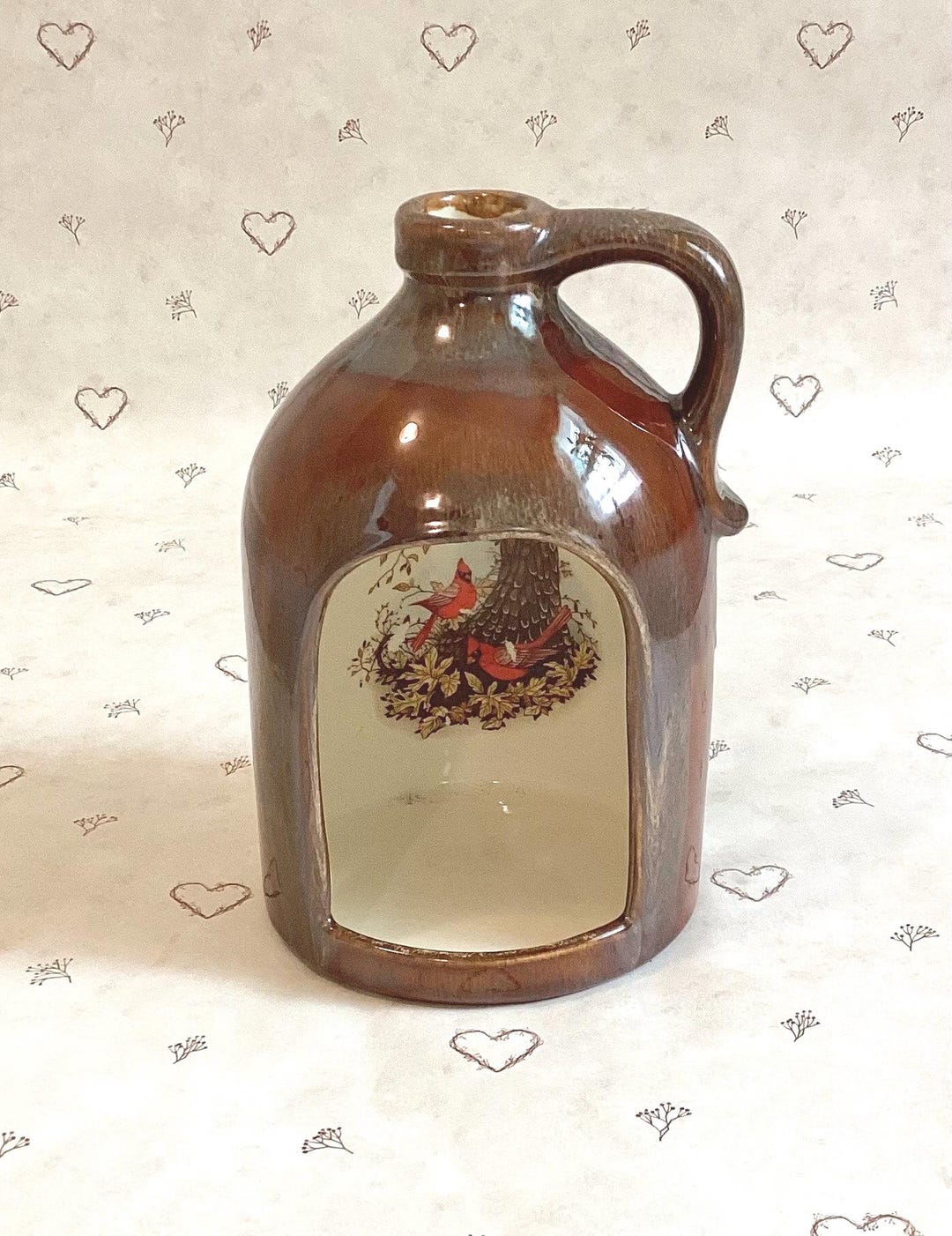 Vintage Handpainted Decorative Glazed Ceramic Pottery Cardinals Cutout ...