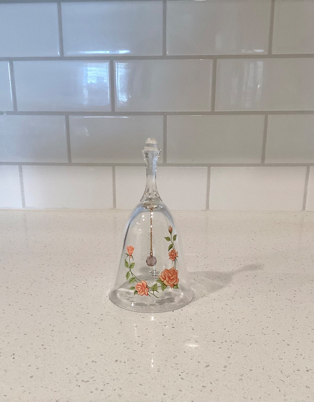 Avon Roses Full Lead Crystal Bell Floral Glass Avon Bell - Etsy