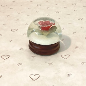 Eternal Red Rose Musical Glass Globe Vintage Berkeley Designs Plays ...