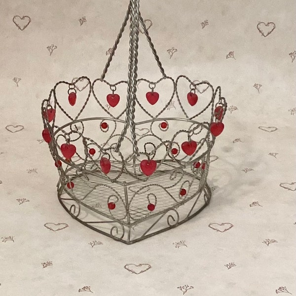 Wire Heart Basket - Etsy