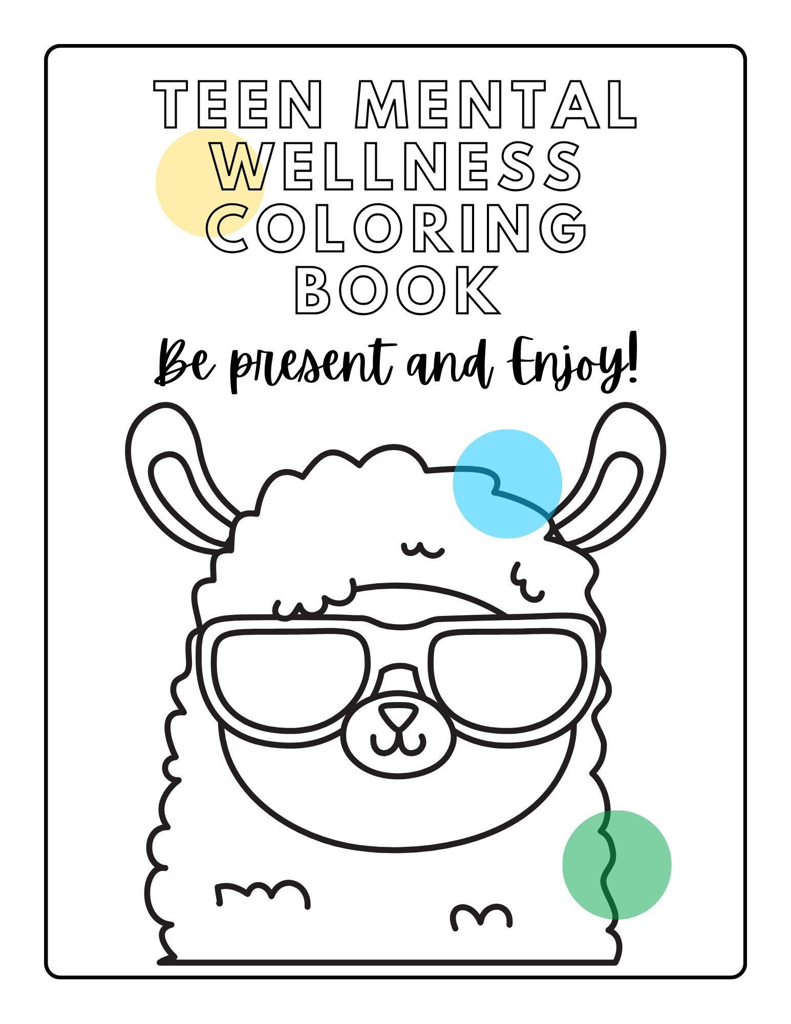 Colorful Mind: 45-page Teen Coloring Book for Mental Wellness ...
