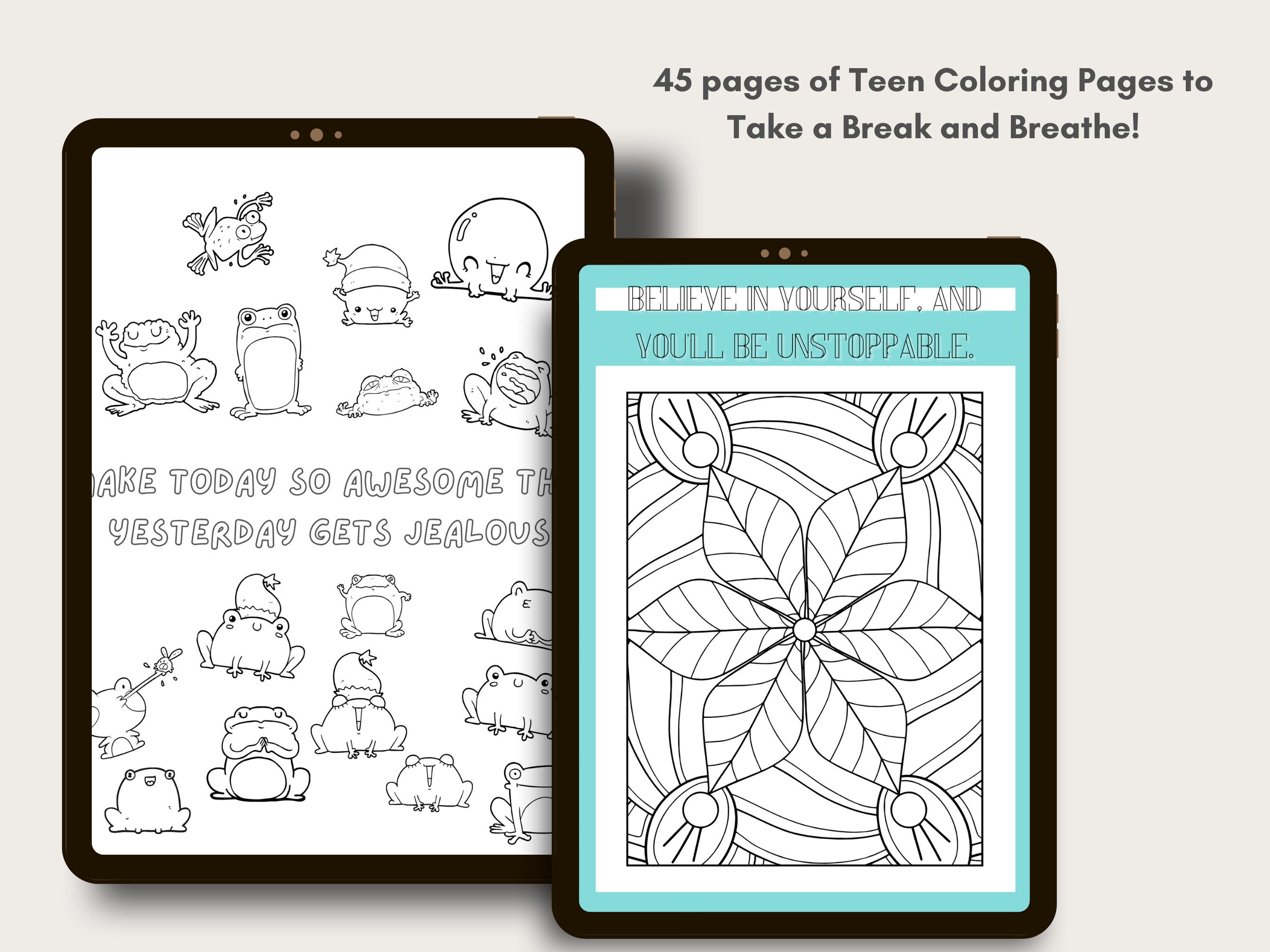 Colorful Mind: 45-page Teen Coloring Book for Mental Wellness ...