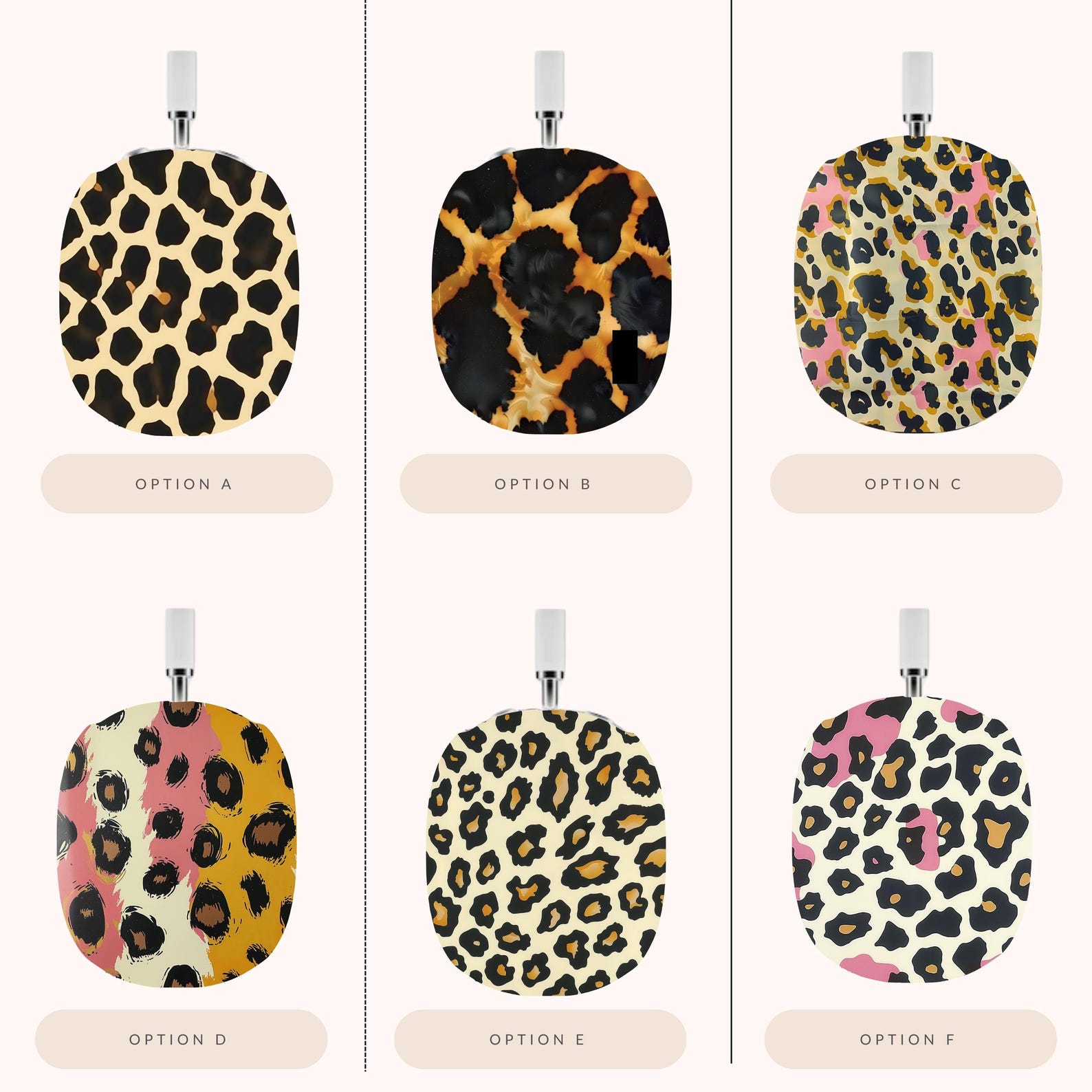 Leopard Airpods Max Cover Floral Hard Plastic Protective Case Unique ...