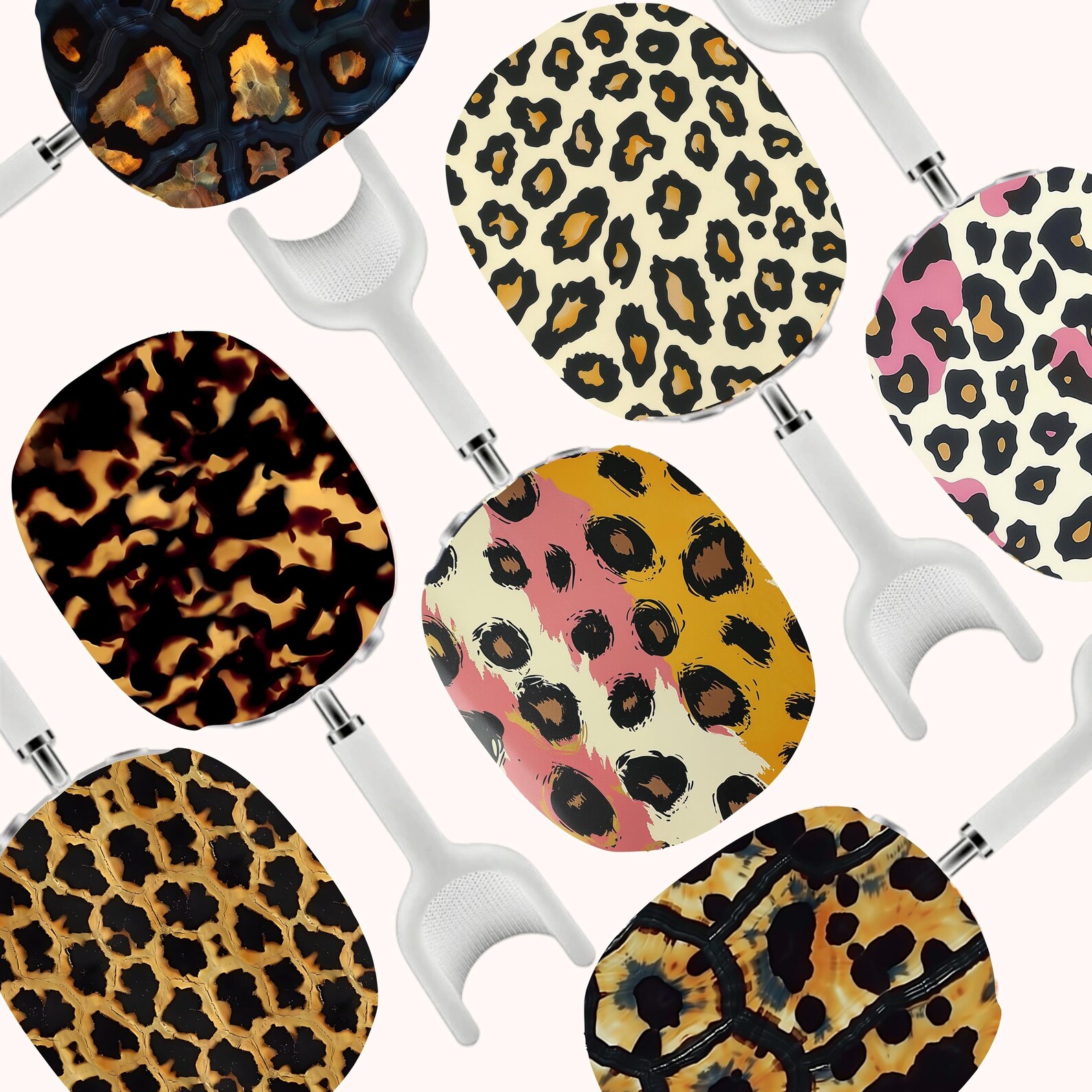 Leopard Airpods Max Cover Floral Hard Plastic Protective Case Unique ...