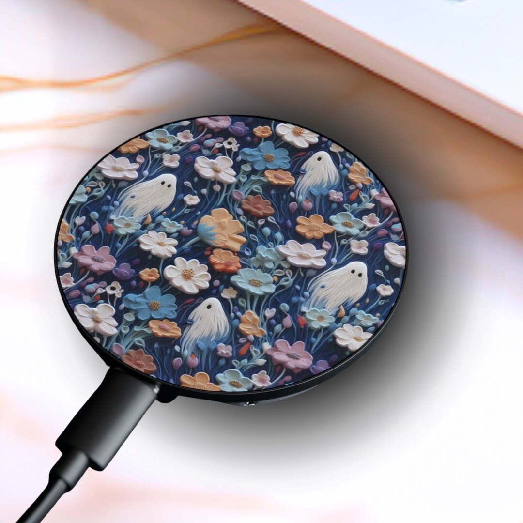 3D Ghosts in Bloom Magnetic Wireless Charger Magnetic Induction ...