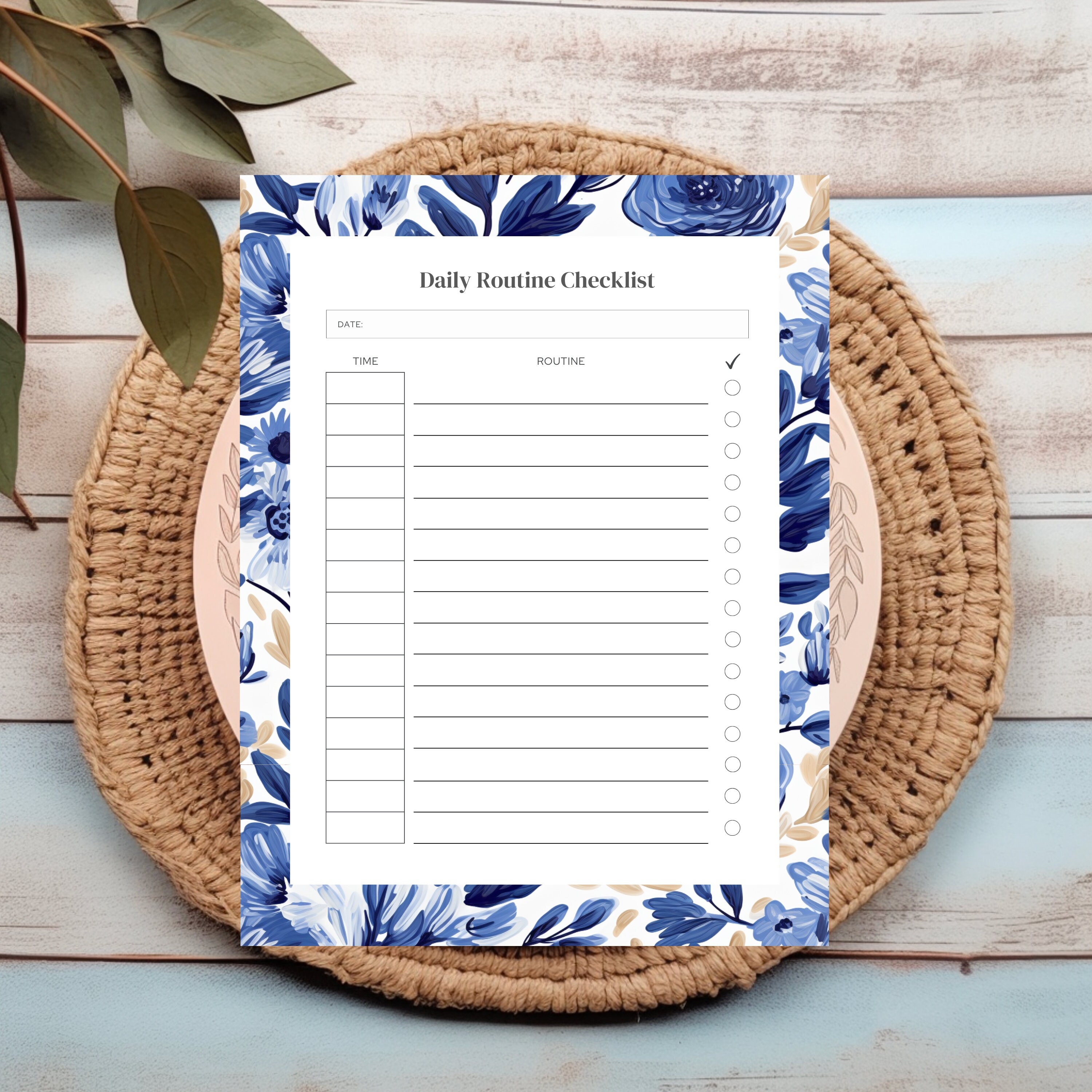Daily Routine Checklist PDF Daily Routine Schedule Daily Routine Insert ...