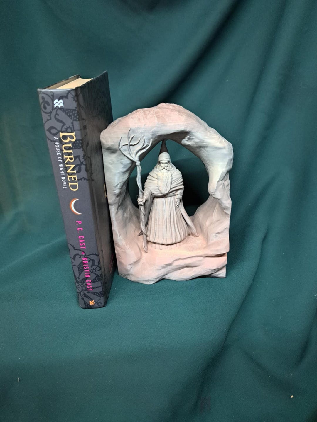 Mystical Wizard Bookend - Fantasy Book Stand - Bookend - Etsy