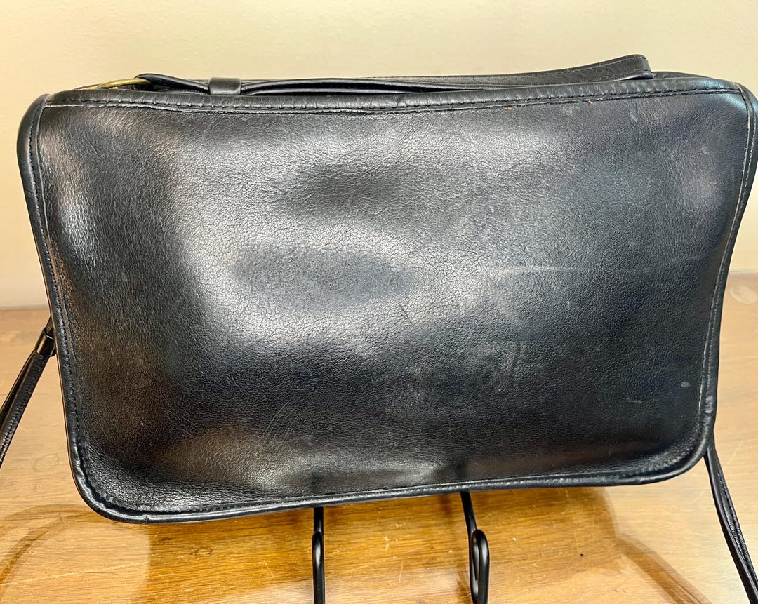 1970’s Coach Basic Bag No. 9455, Black Leather, Usa-made, Clutch ...