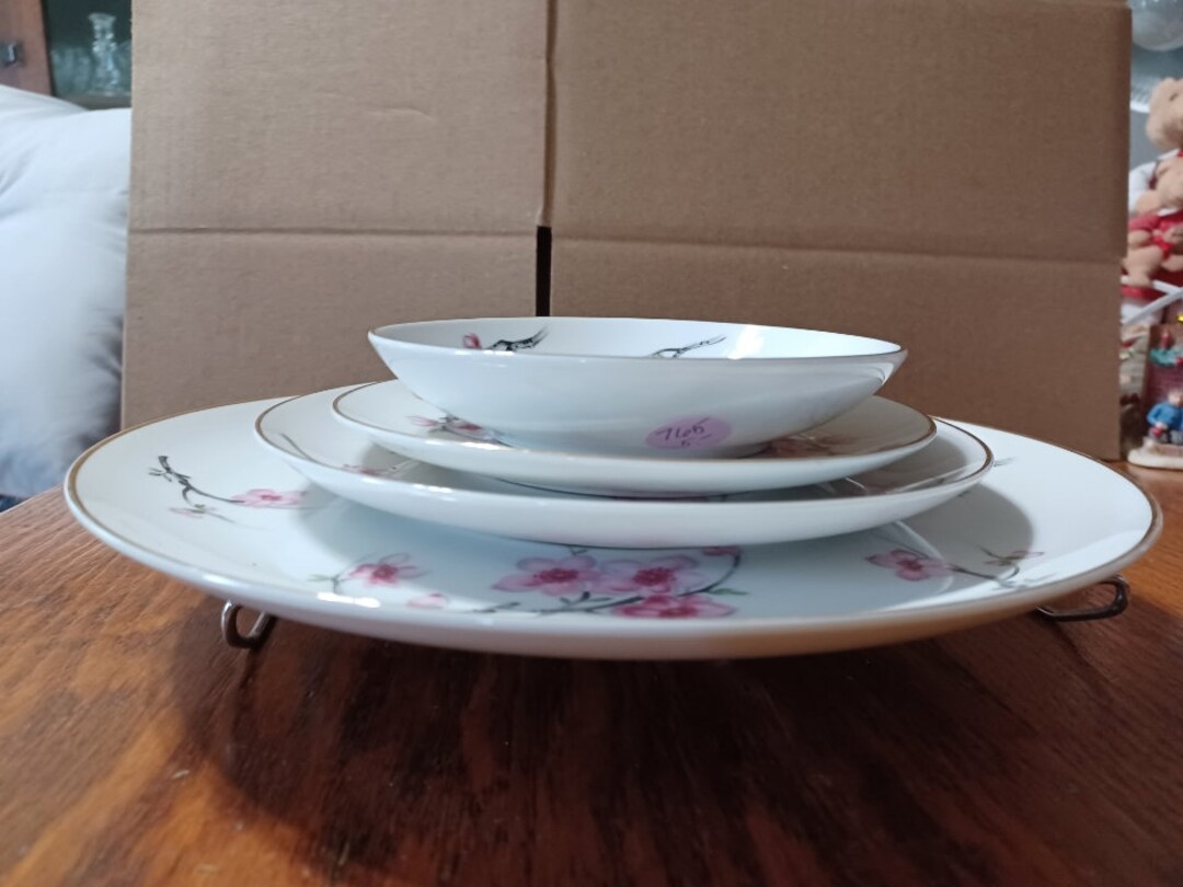 Diamond China Cherry Blossom Set of 4 - Etsy