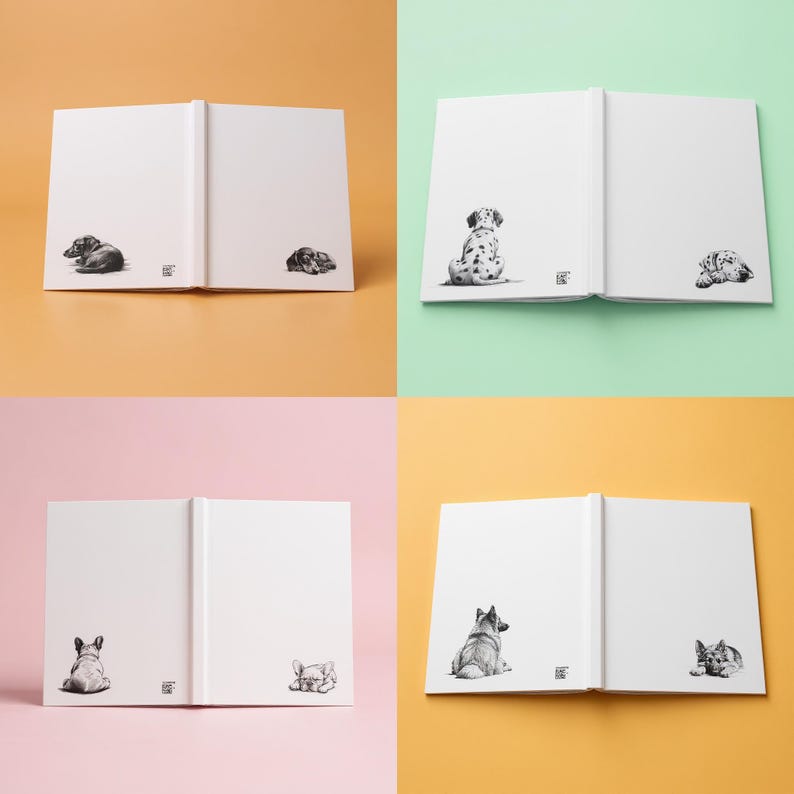 German Wirehaired Pointer Notebook: Dog Lover Gift, Front & Back Print ...