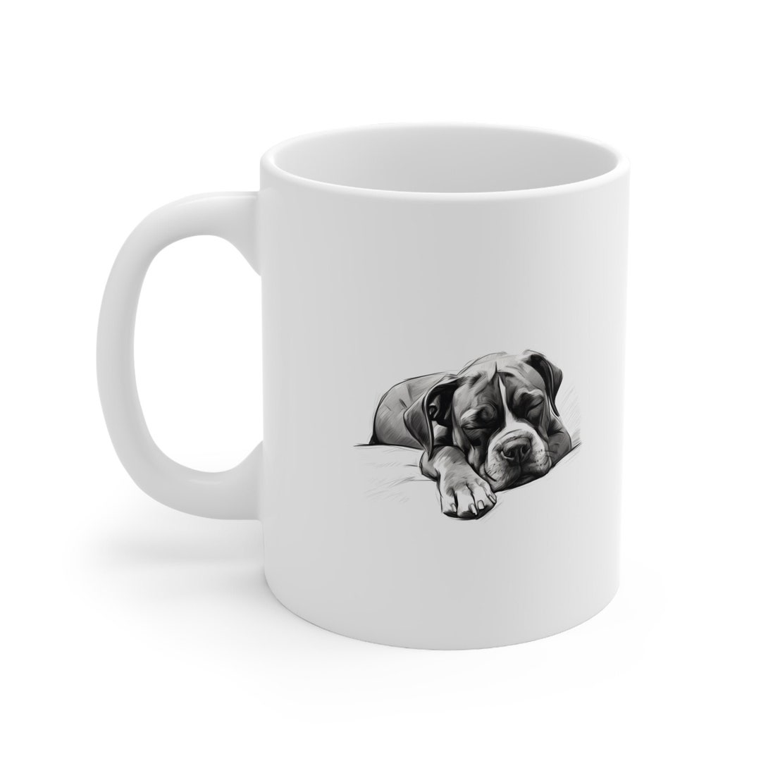 Boxer Mug | Cozy Front + Back Designs | Unique 11oz Ceramic - Etsy