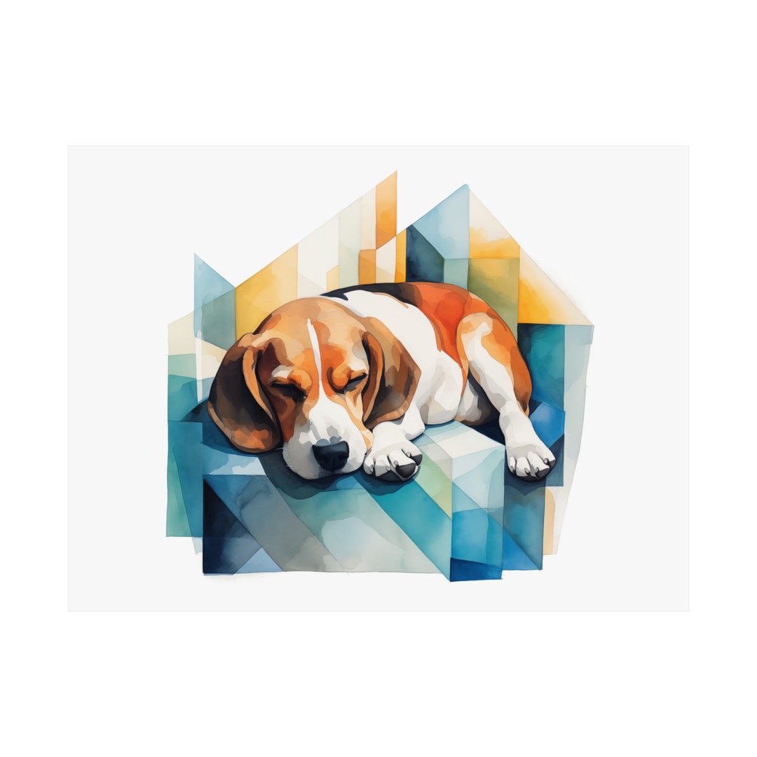 Beagle Print | Modern Dog Portrait / Poster / Wall Art - Ready to Hang ...