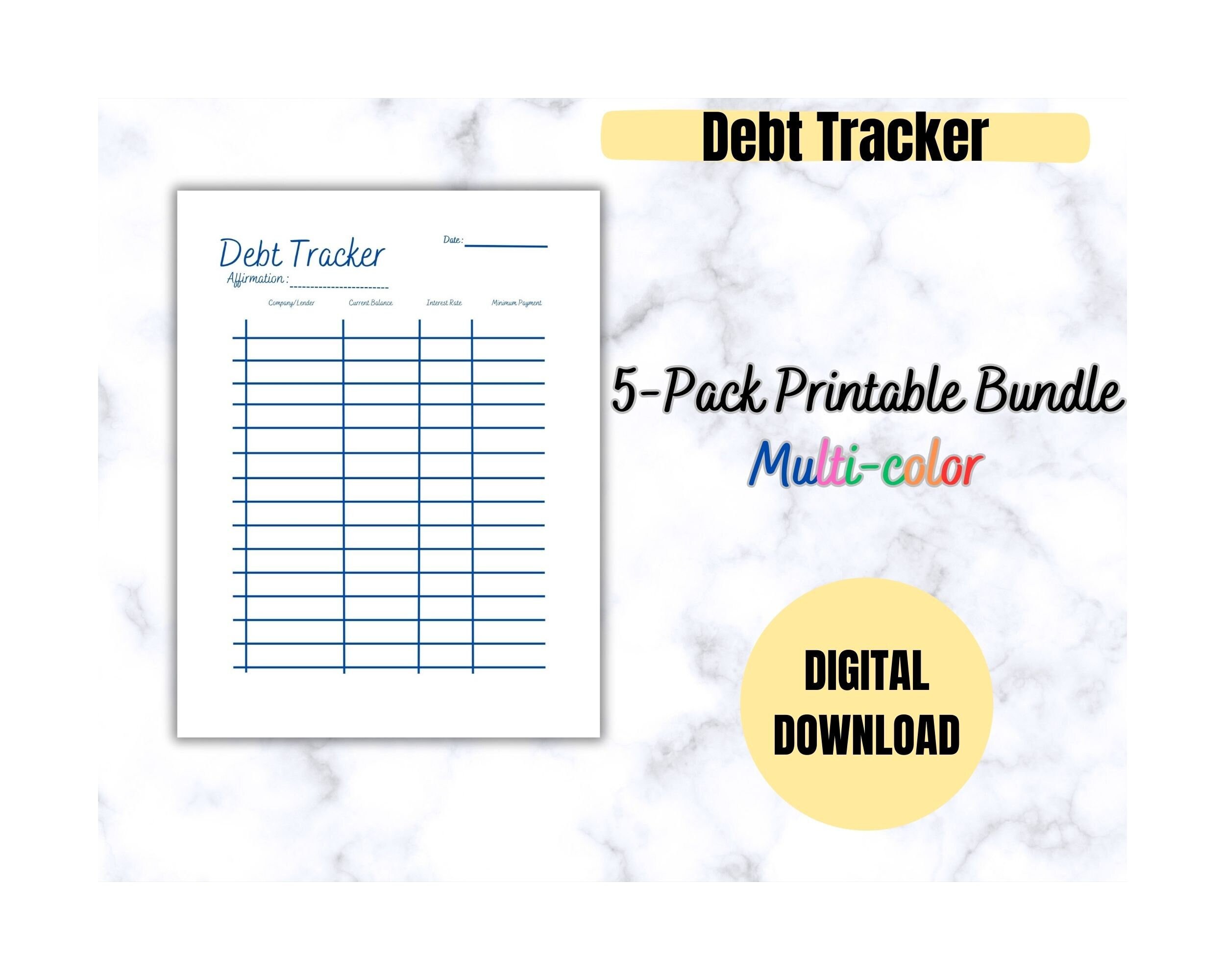 Debt Tracker, Debt Tracker Printable, Debt Snowball Tracker, Debt ...