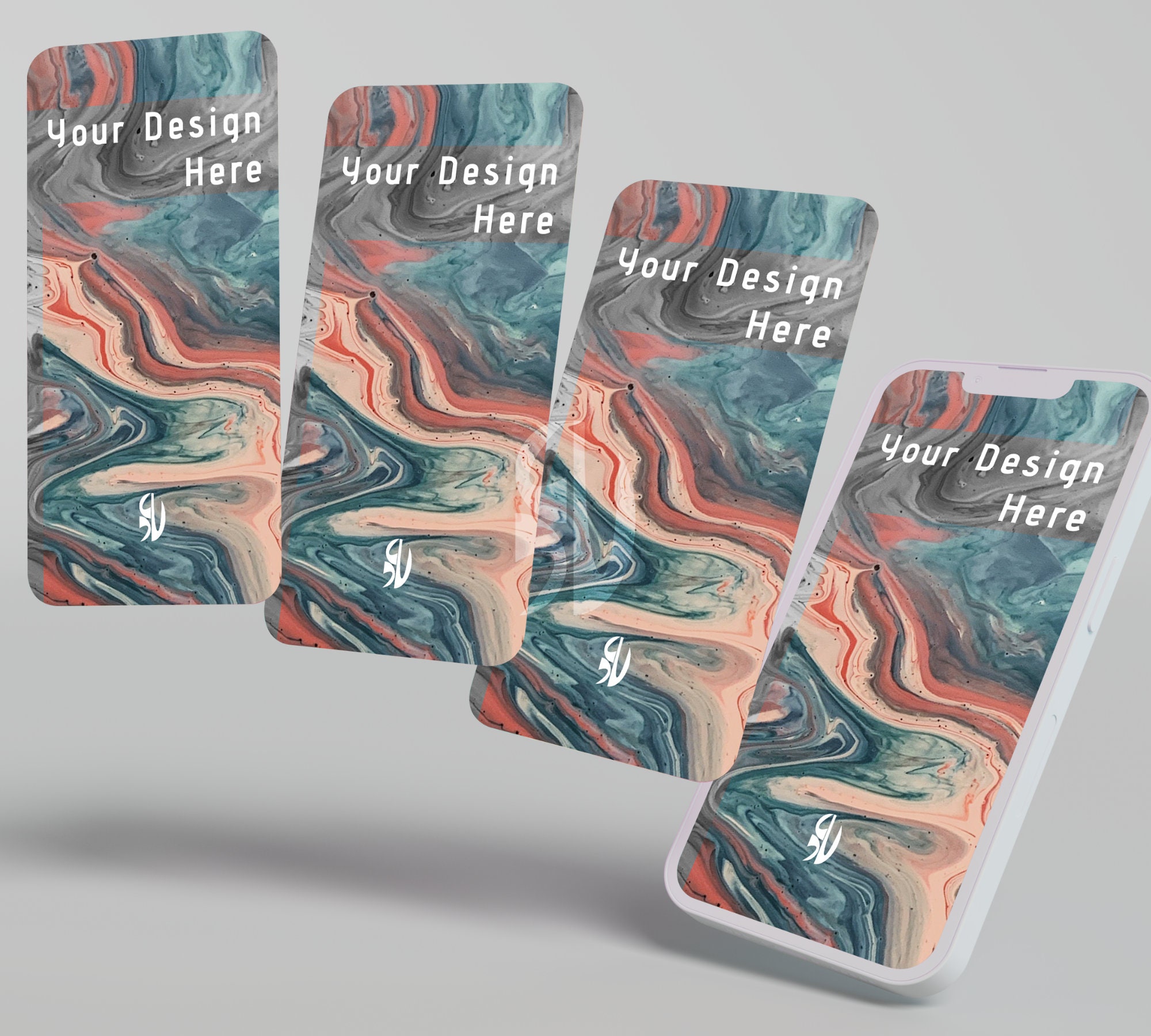 Phone Mockup Bundle - iPhone 14 Screens - Customizable Designs ...