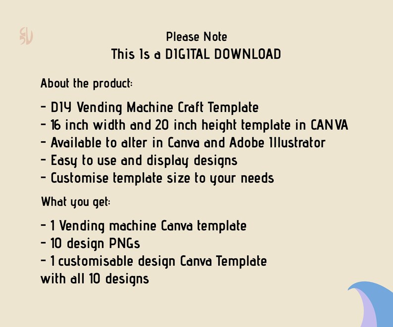 Vending Machine Design Template - Customizable and Editable 16x20 Template - 10 Unique Wallpaper ...