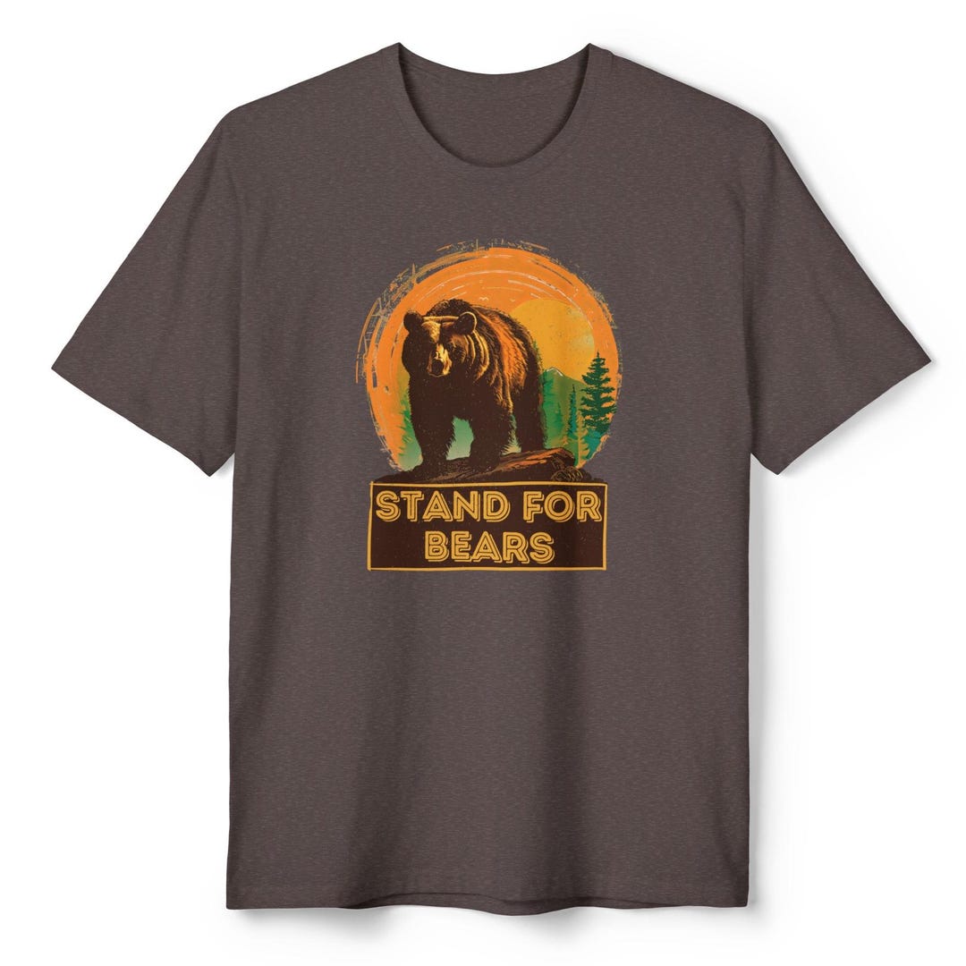 Stand for Bears Eco-friendly Unisex District® Re-tee®, Vintage Retro ...