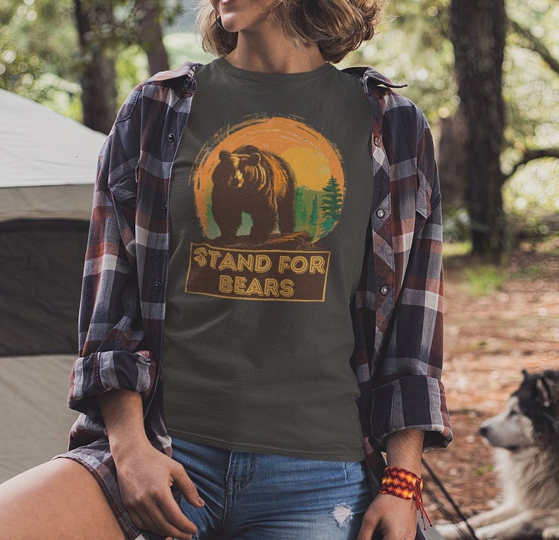 Stand for Bears Eco-friendly Unisex District® Re-tee®, Vintage Retro ...