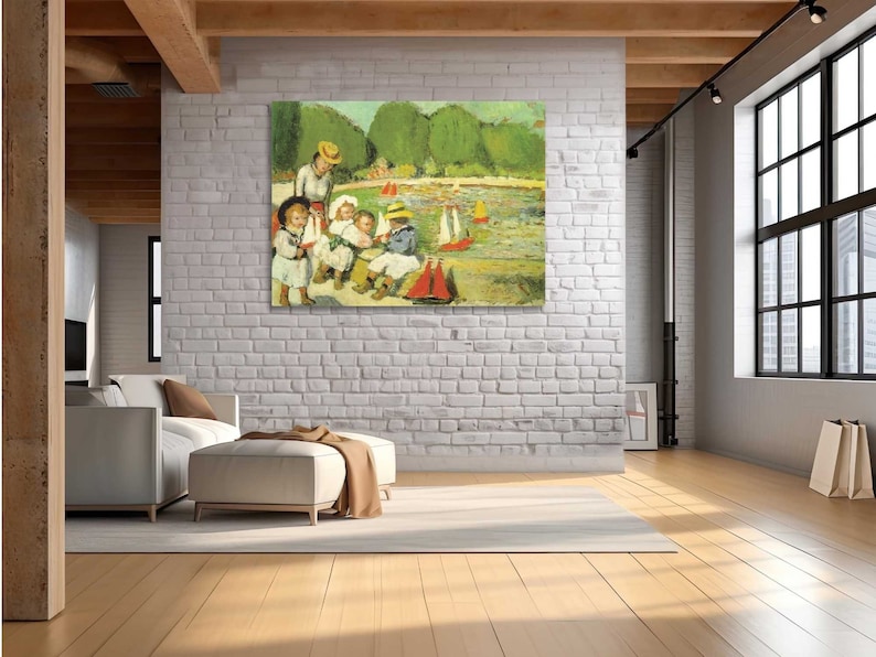 Pablo Picasso the Pool of Tuileries Wall Canvas, Post-impressionism Art ...