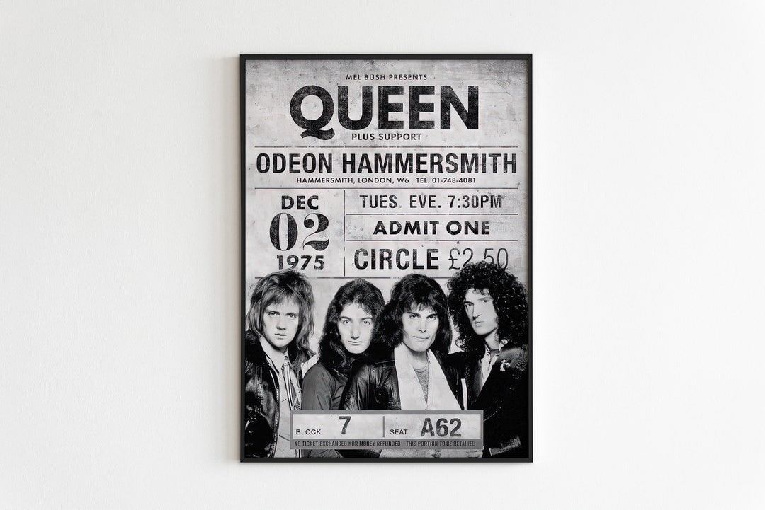 Queen Poster, Queen Concert Poster, Rock Poster, Full HD - Etsy
