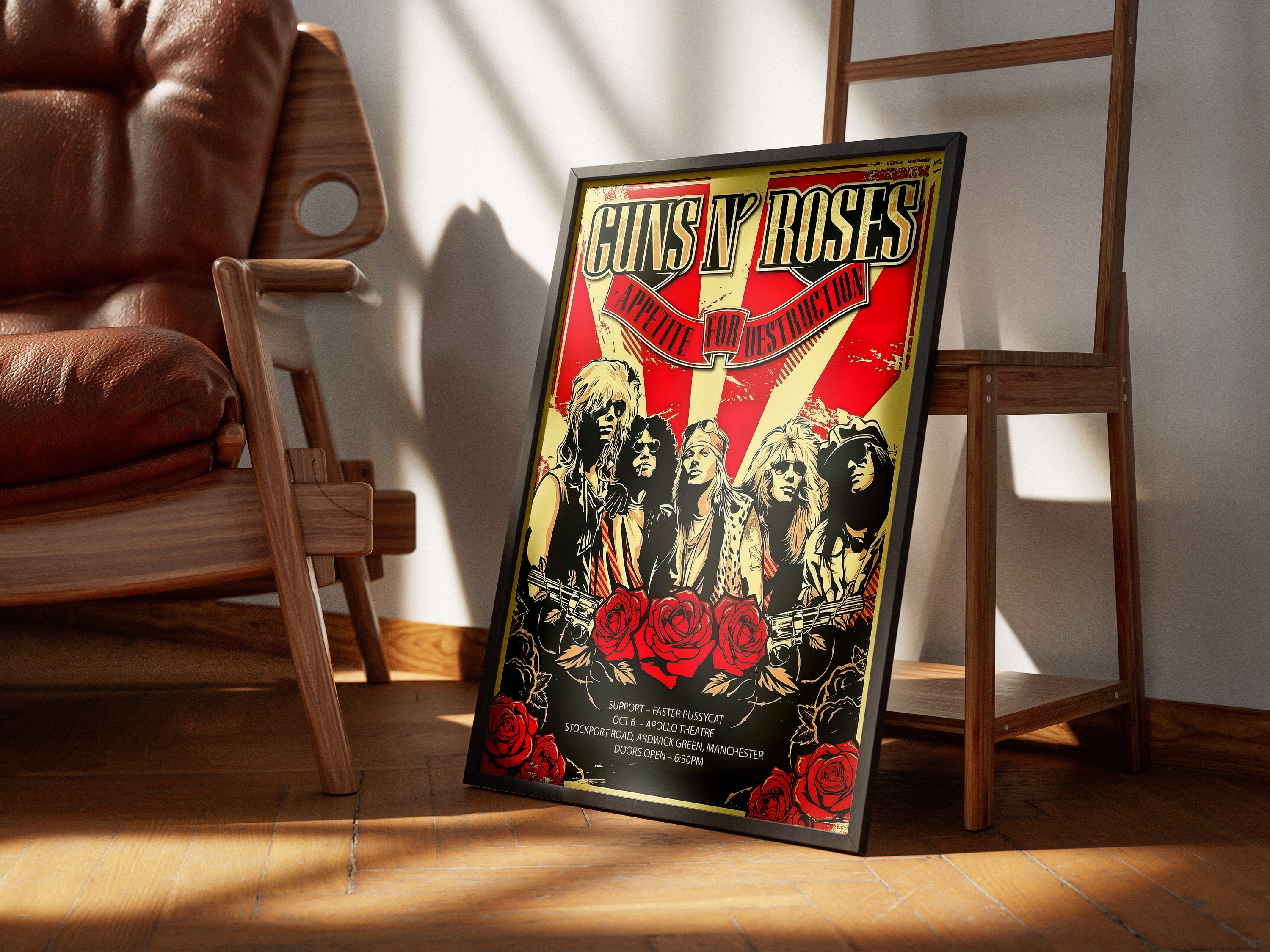 Guns N Roses Poster, Guns N Roses Concert Poster, Rock Poster, Birthday ...