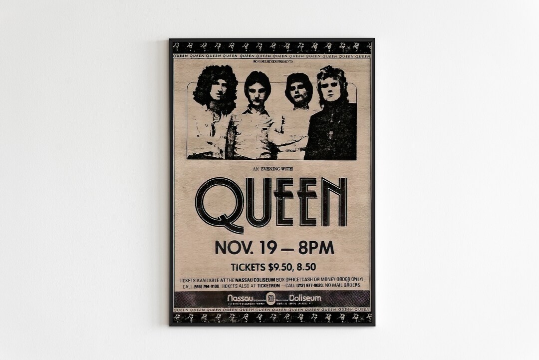 Queen Poster, Queen Concert Poster, Rock Poster, Birthday Gifts, Home ...