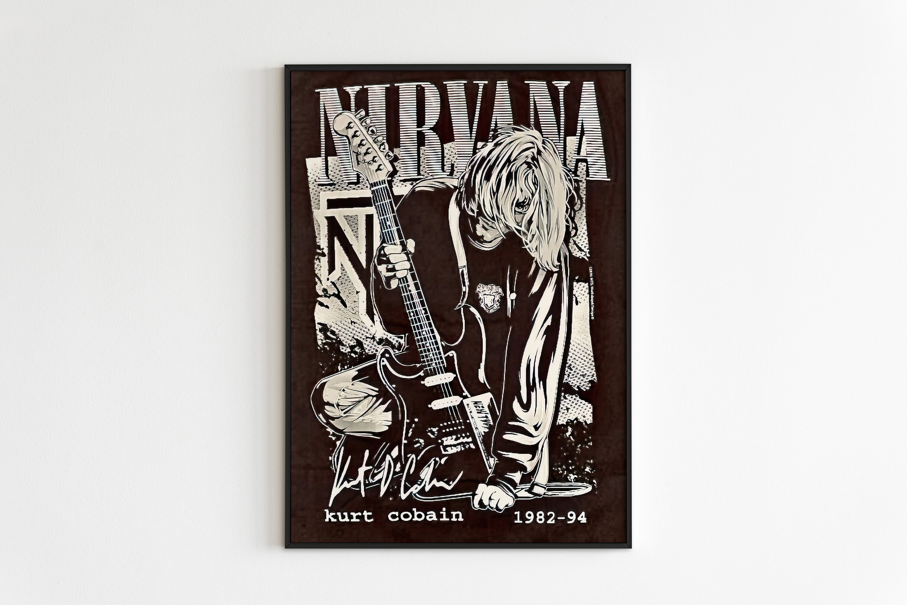 Nirvana Poster, Kurt Cobain Poster, Rock Grunge Poster, Full HD - Etsy