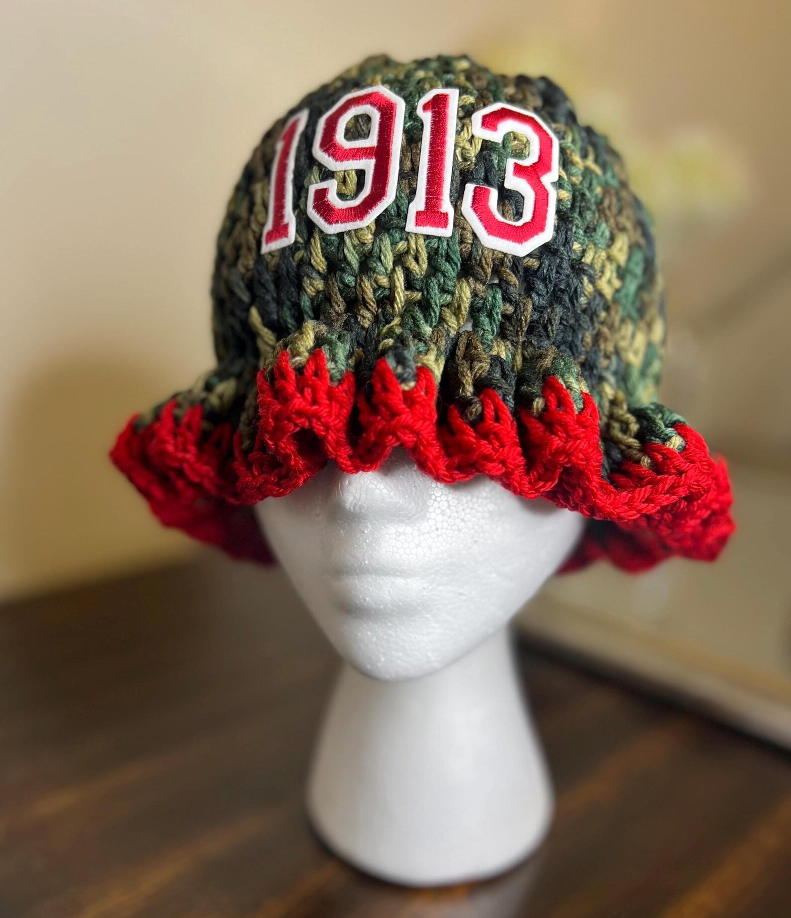 Crochet Bucket Hats - Sorority Colors Edition - 1913 - Crimson and ...