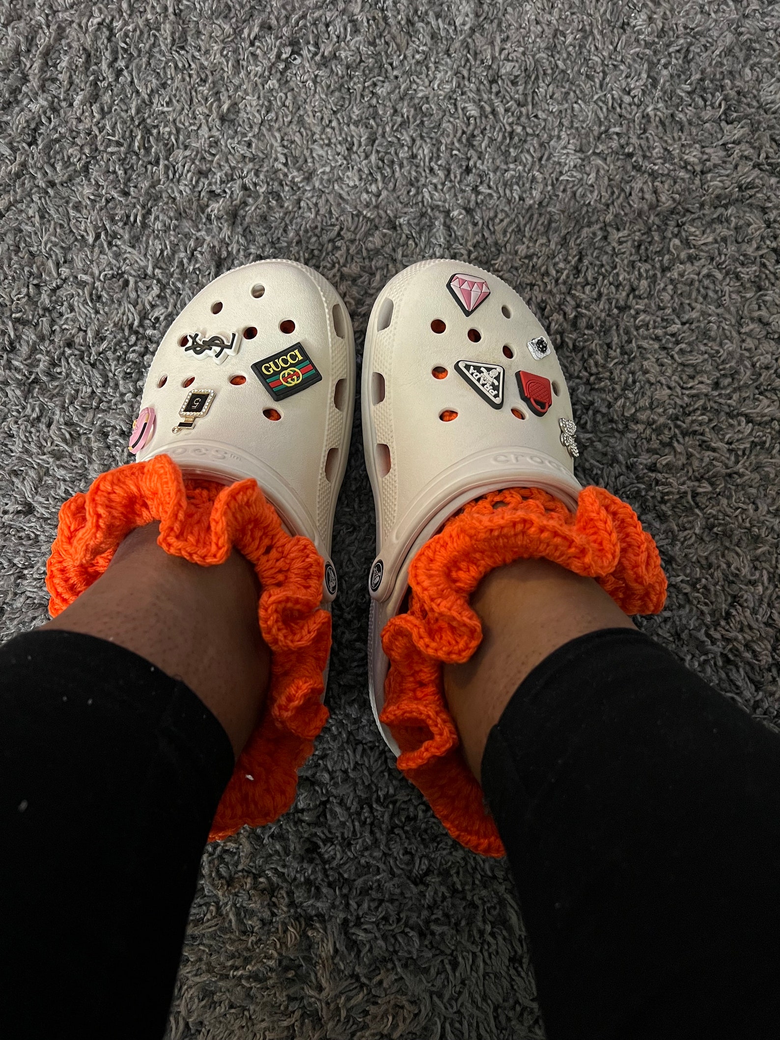 Crochet Footie Socks With Ruffles, Ruffle Booties, Slippers, Great Gift ...