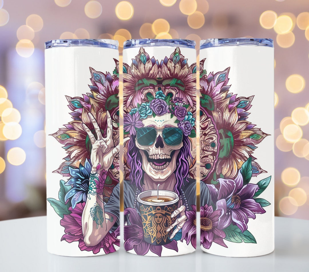 Bohemian Skull Art Print, Floral Sugar Skull Digital Poster, Boho Chic ...