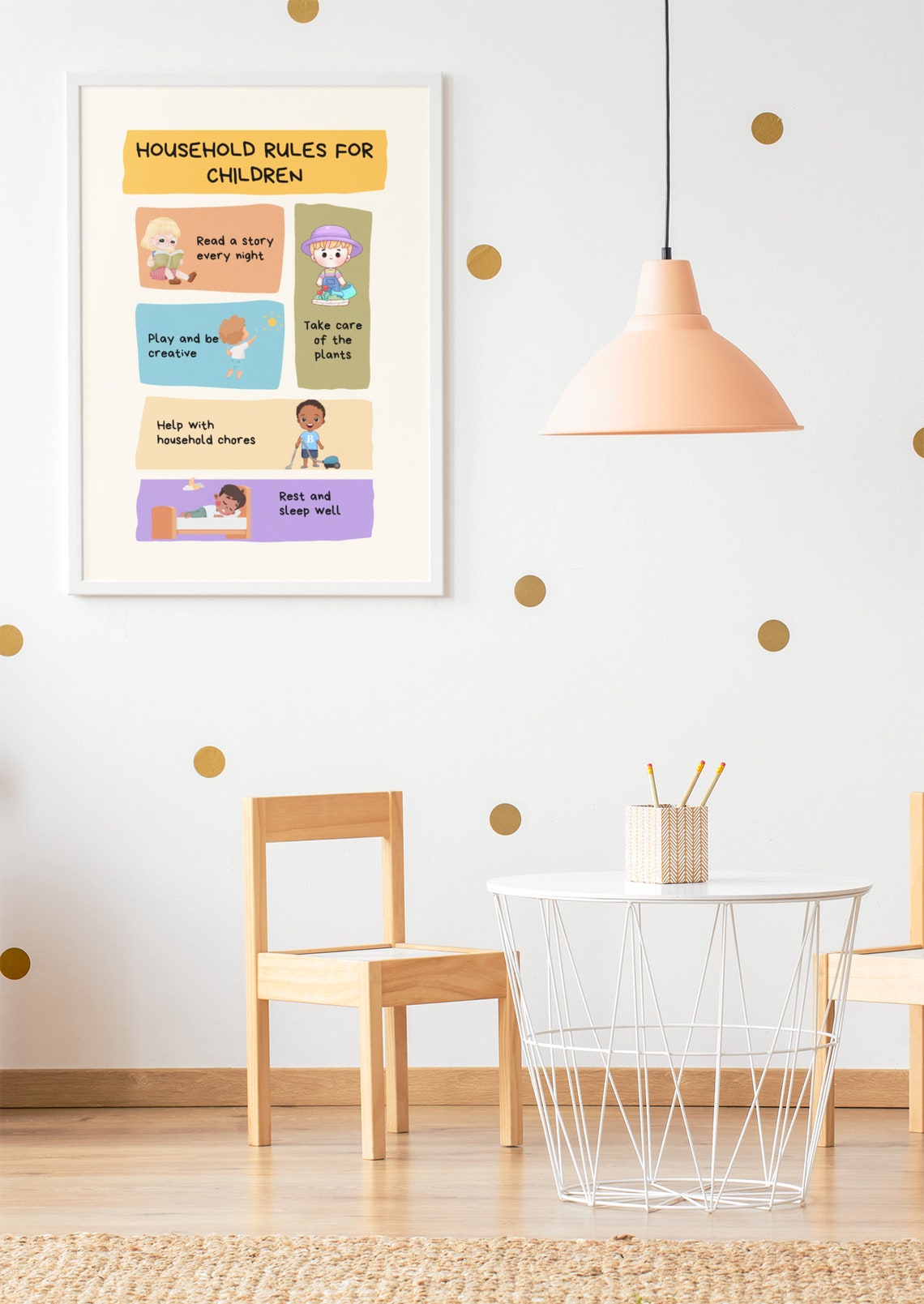 Bilingual Spanish-english Educational Posters of Rules for Children ...
