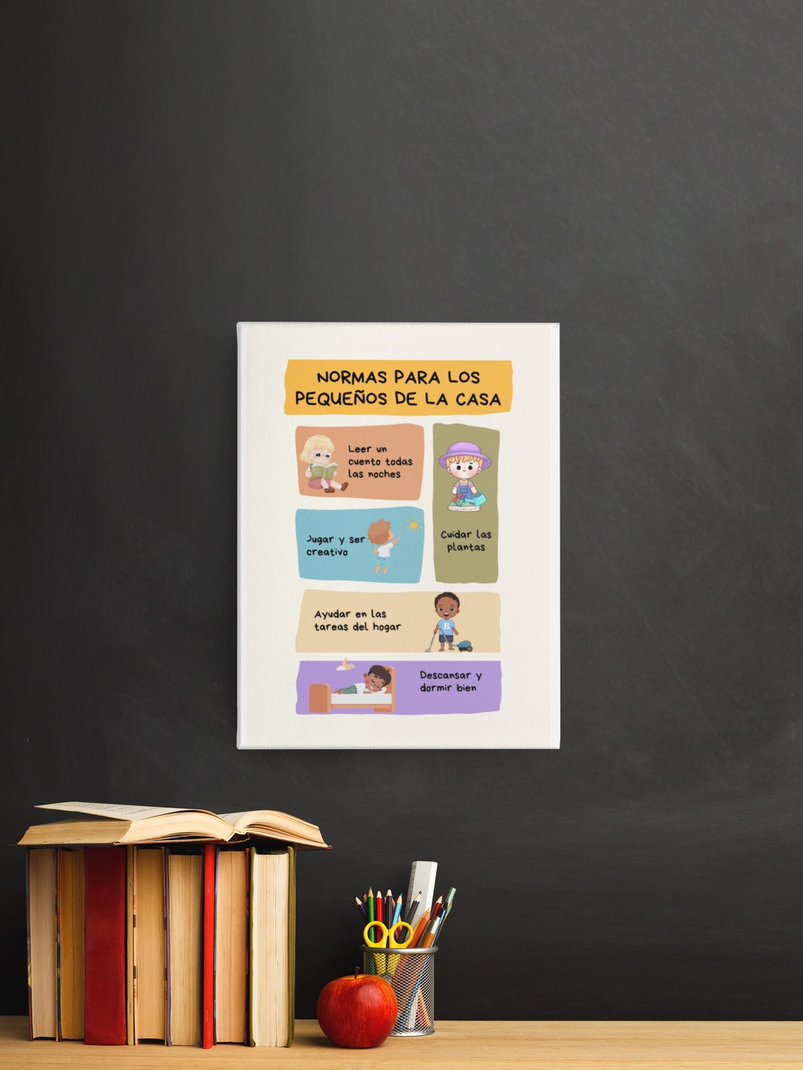 Bilingual Spanish-english Educational Posters of Rules for Children ...