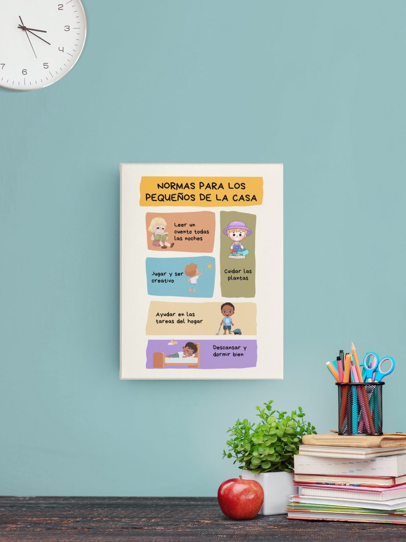 Bilingual Spanish-english Educational Posters of Rules for Children ...