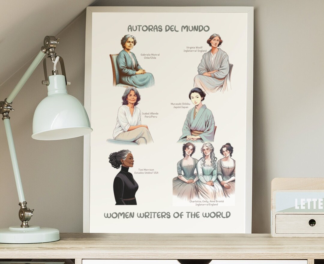Printable Poster of Women Authors of the World, Spanish and English ...