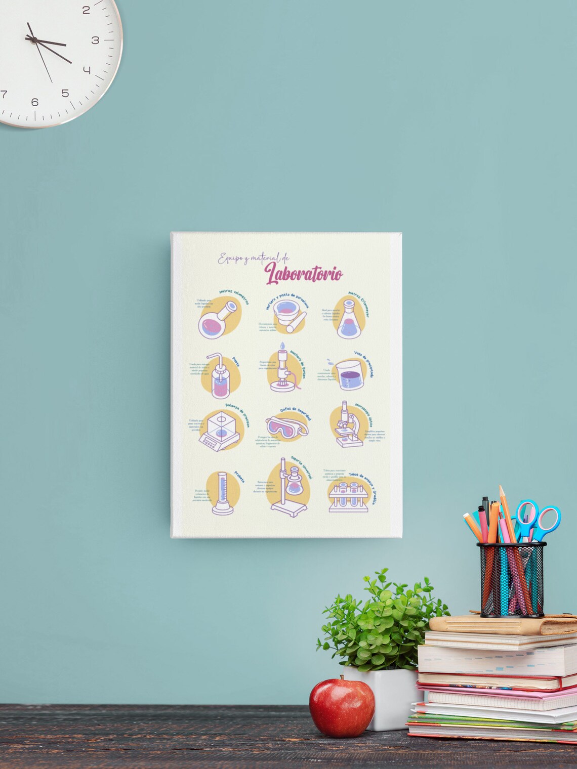 Laboratory Equipment Poster in Spanish - Science Teaching Tool, Lab ...