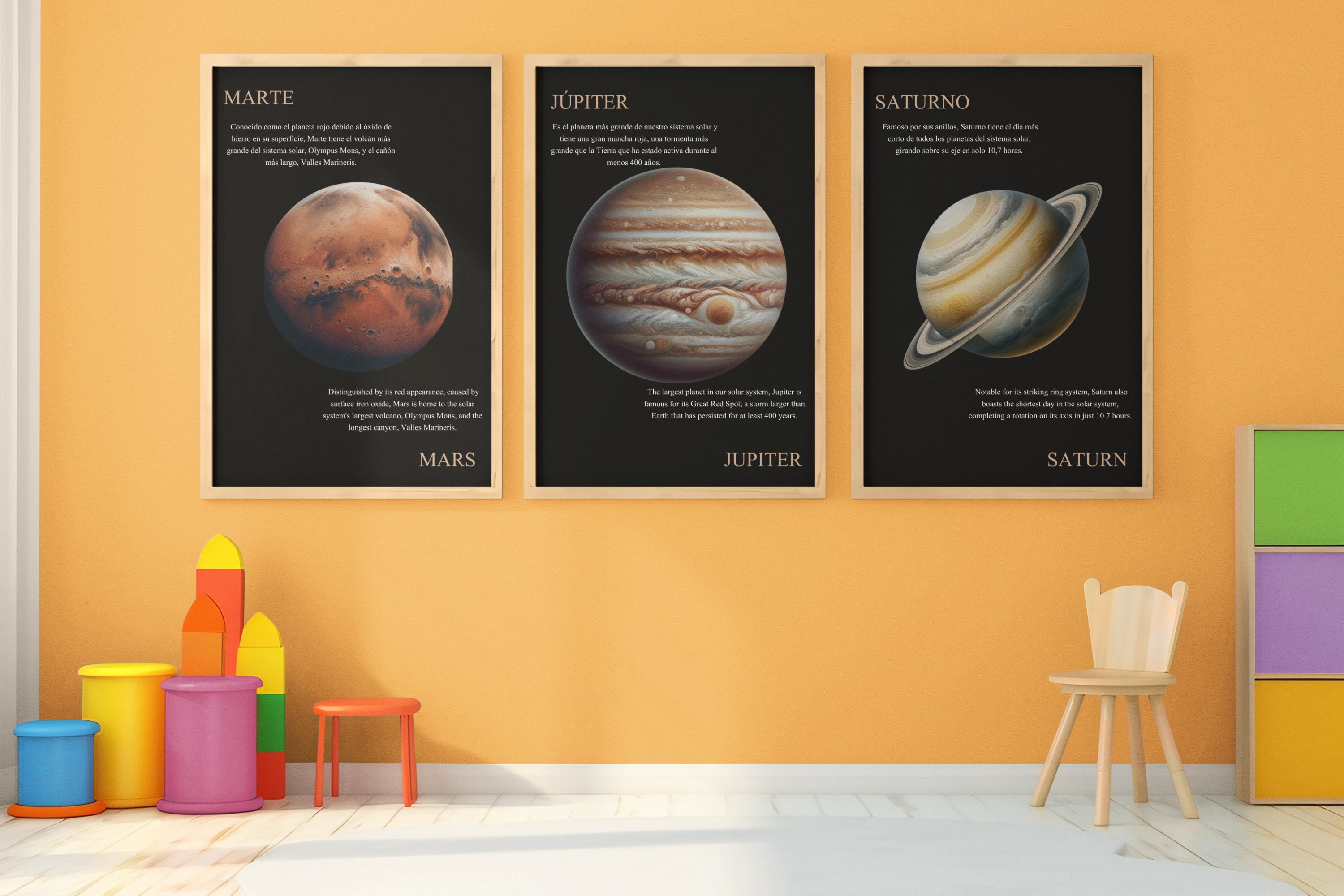 Bilingual Solar System - Educational Posters for Kids (6-18 Years ...