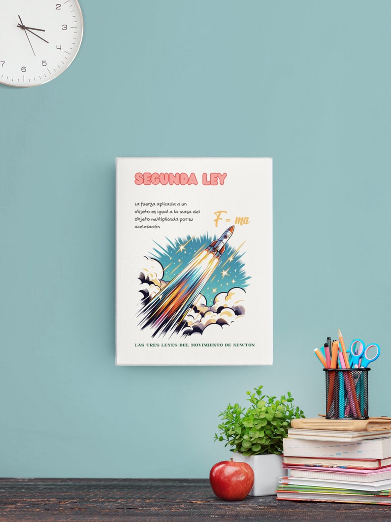 Set of Didactic Posters of Newton's Laws in Spanish Interactive ...