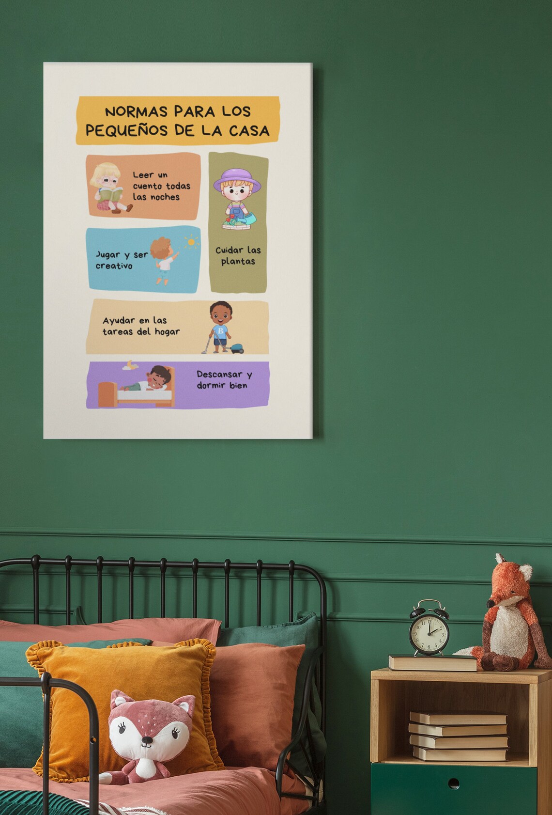 Bilingual Spanish-english Educational Posters of Rules for Children ...