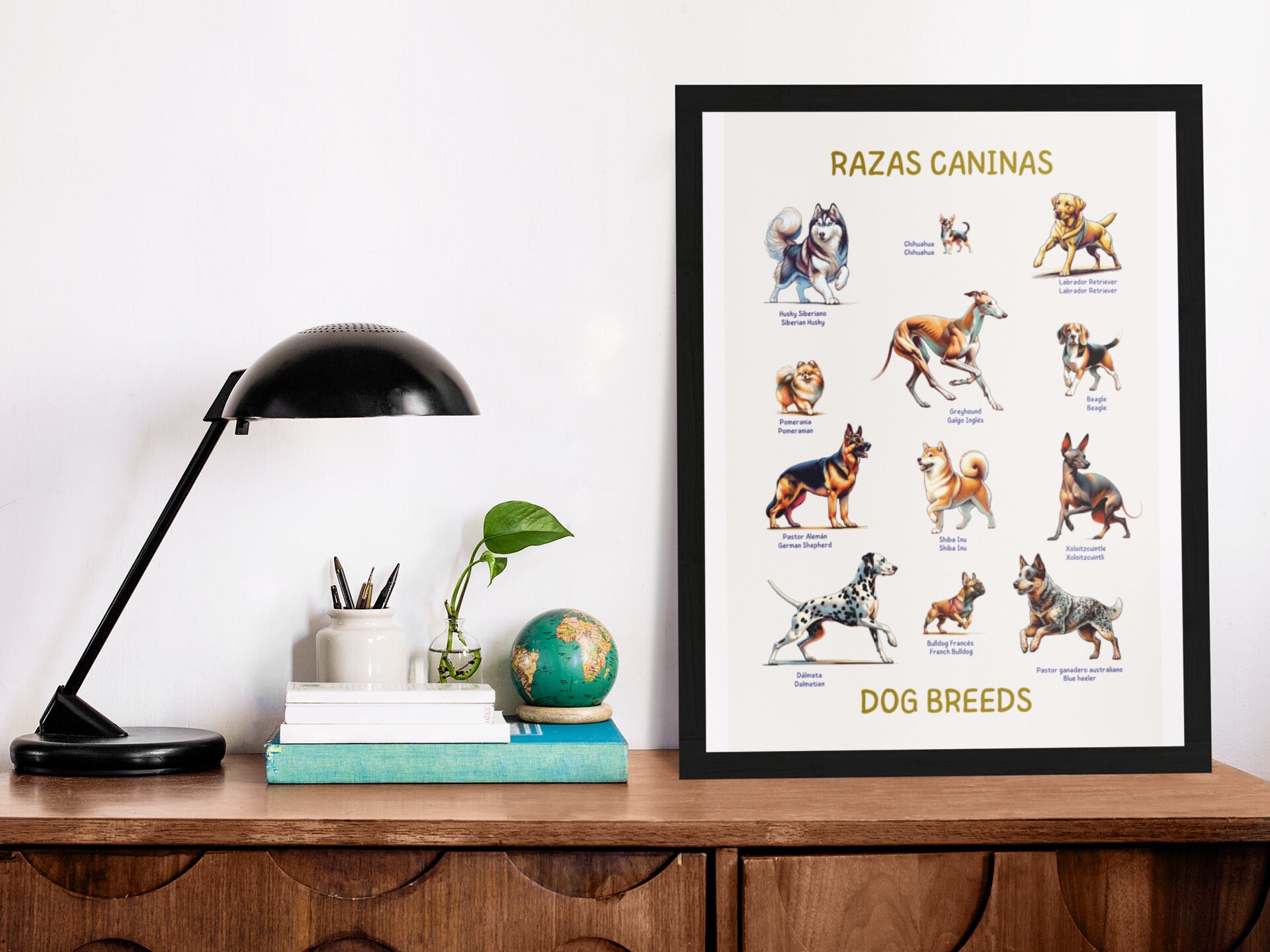 Bilingual Educational Posters on Dog Breeds, Classroom Decorations ...