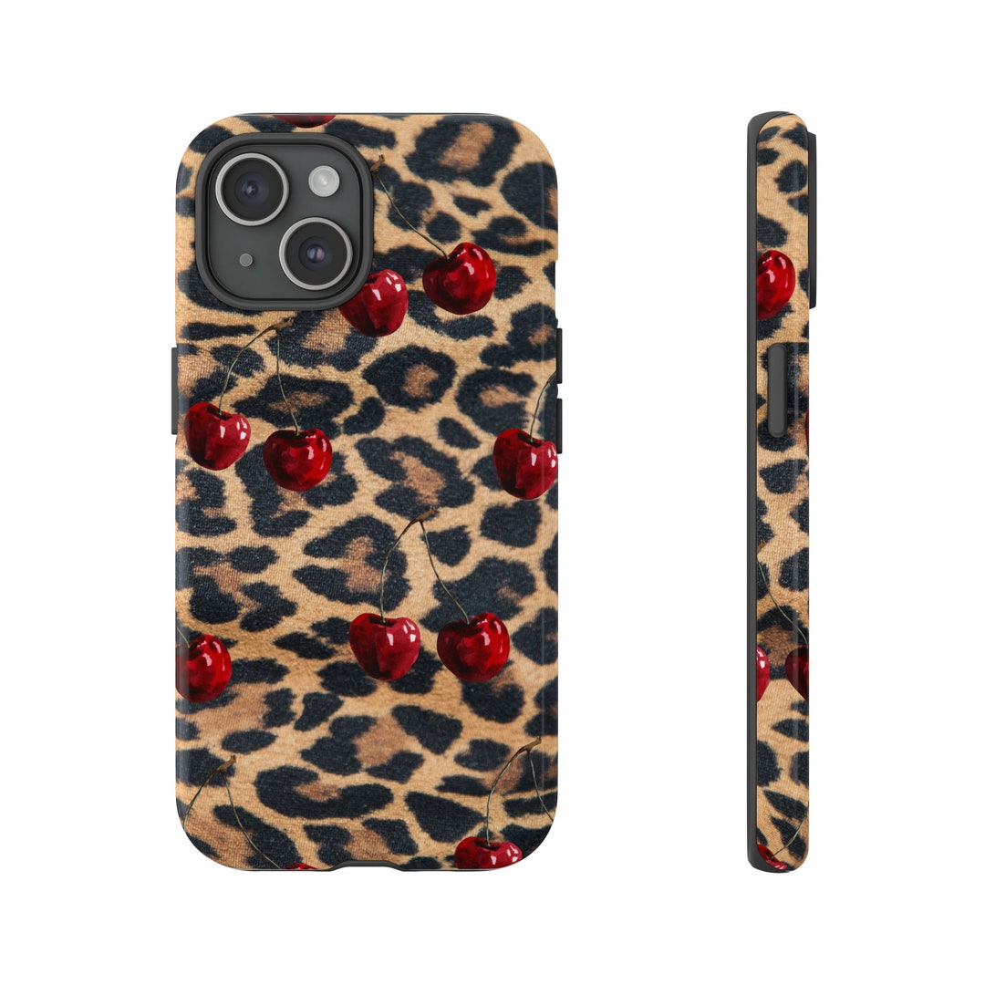 Cheetah Print and Cherry Tough Cases - Etsy