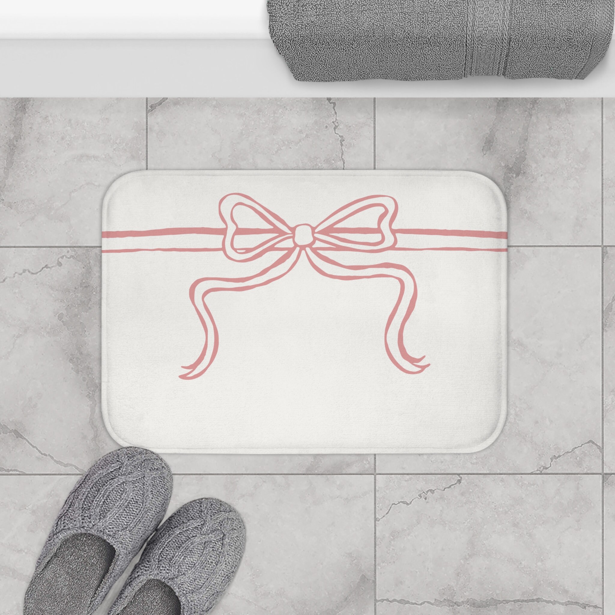 Coquette Bow Bath Mat - Etsy