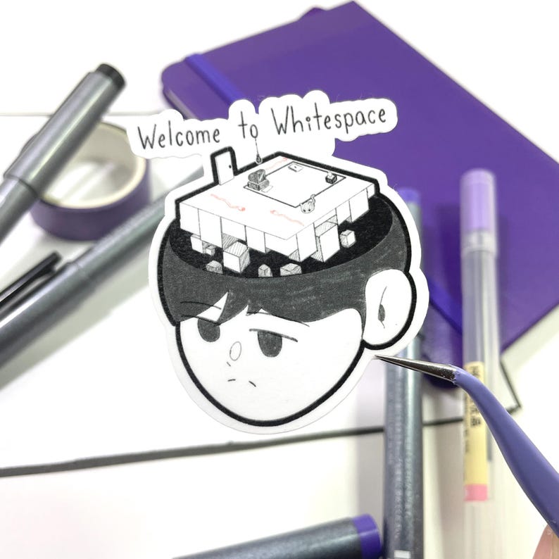 Omori welcome to Whitespace Sticker Glossy Sticker Waterproof for ...