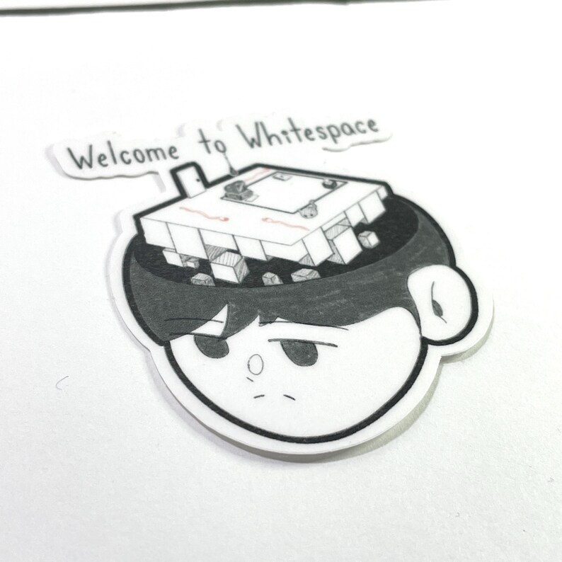 Omori welcome to Whitespace Sticker Glossy Sticker Waterproof for ...
