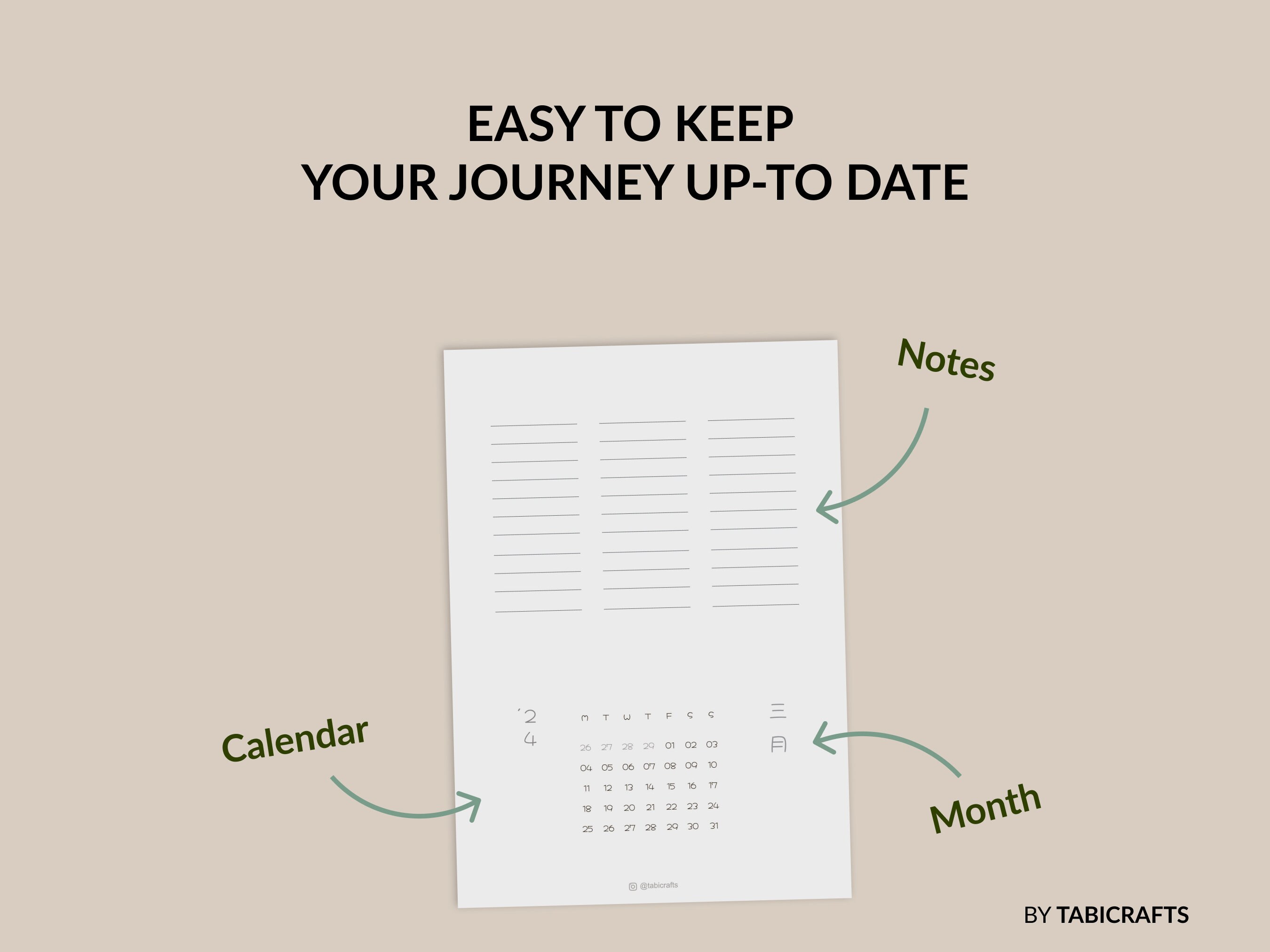 2024 Printable Calendar: Monthly, A5 5.8 X 8.3in & A6 4.1 X 5.8in ...