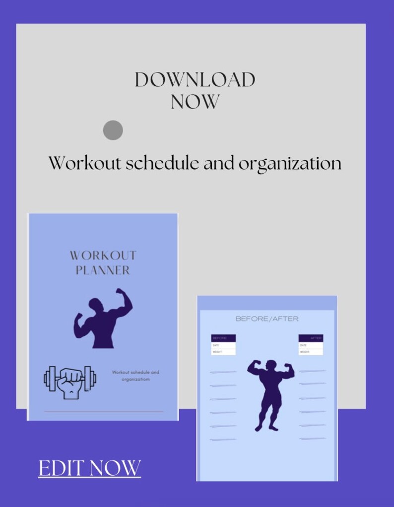 Workout Schedule and Organization - Etsy