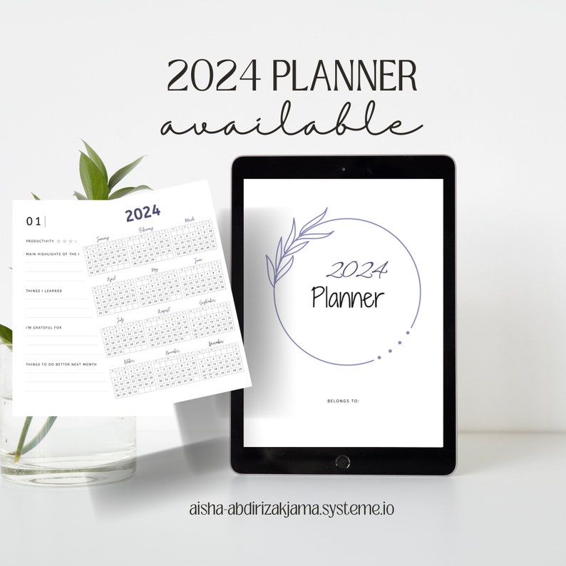 1.00 2024 Digital Planner, That Girl 2024 Portrait Planner Premium Deal ...