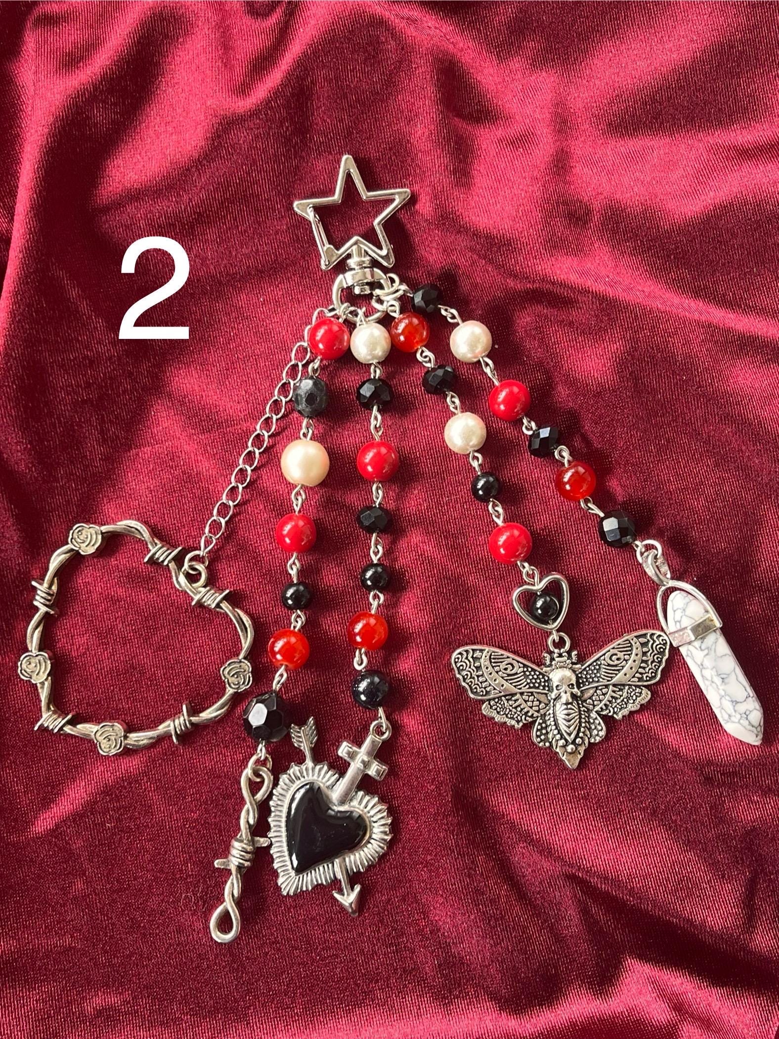 Sacred Heart Gothic Keychains - Etsy