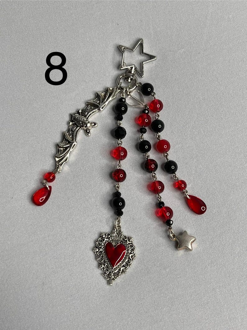 Sacred Heart Gothic Keychains - Etsy