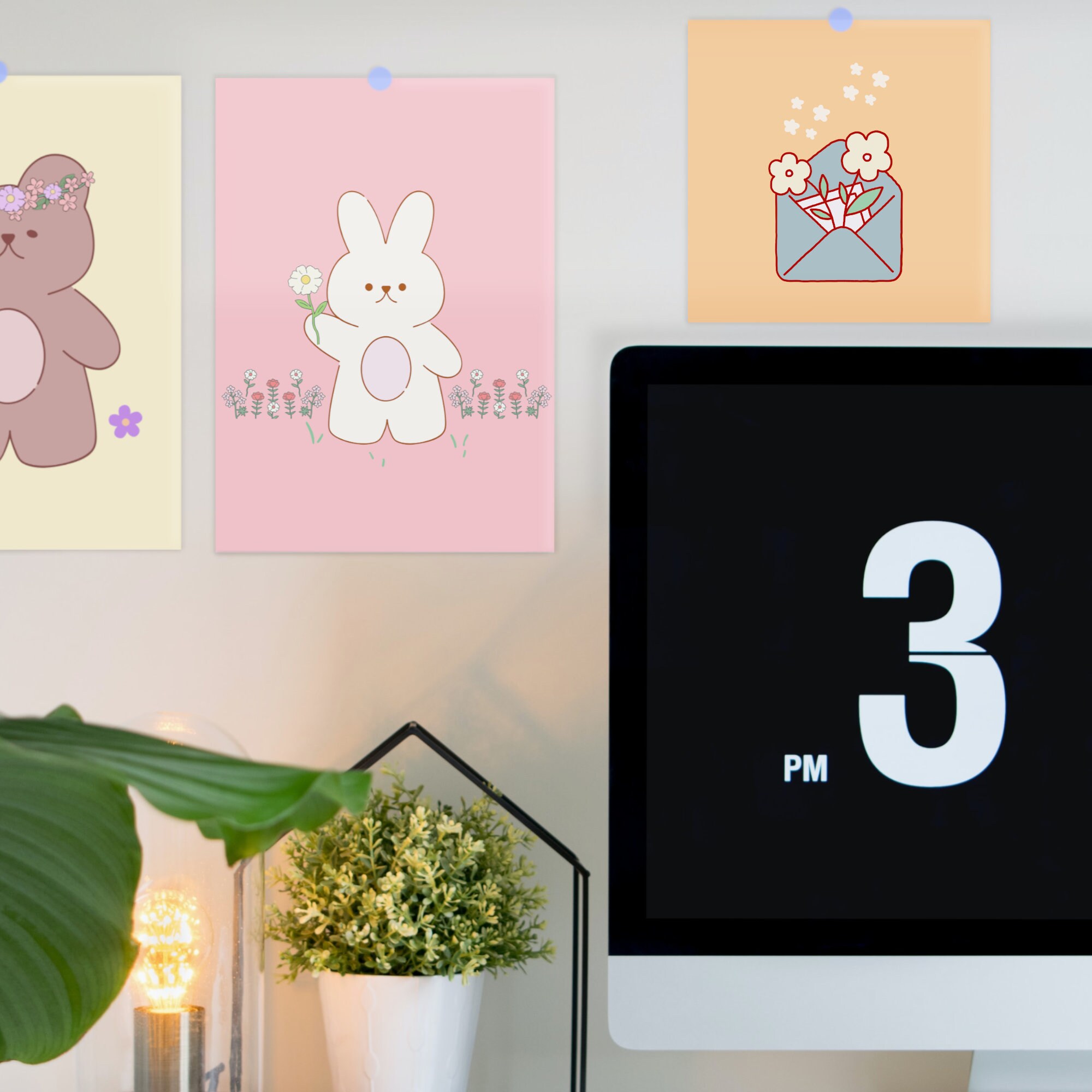 Cute Pastel Printables Set of 10, Cute Flower Prints, Trendy Wall Art ...