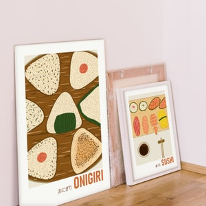 Japanese Food Wall Art Printable Posters Set of 5, Japanese Food ...
