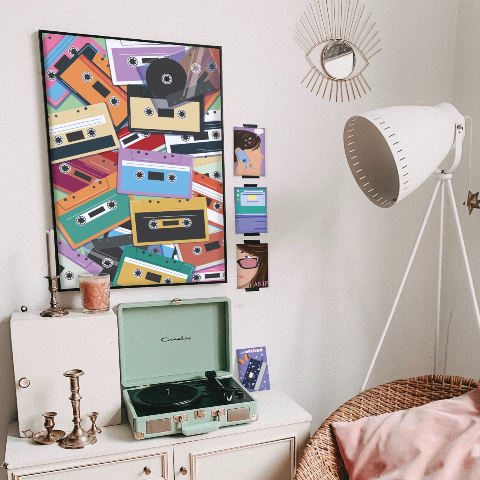 Retro 90s Wall Art Printable Posters Set of 5, 90s Aesthetic Prints ...